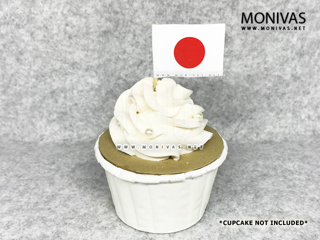 Japan Flag Cupcake Toppers – MONIVAS